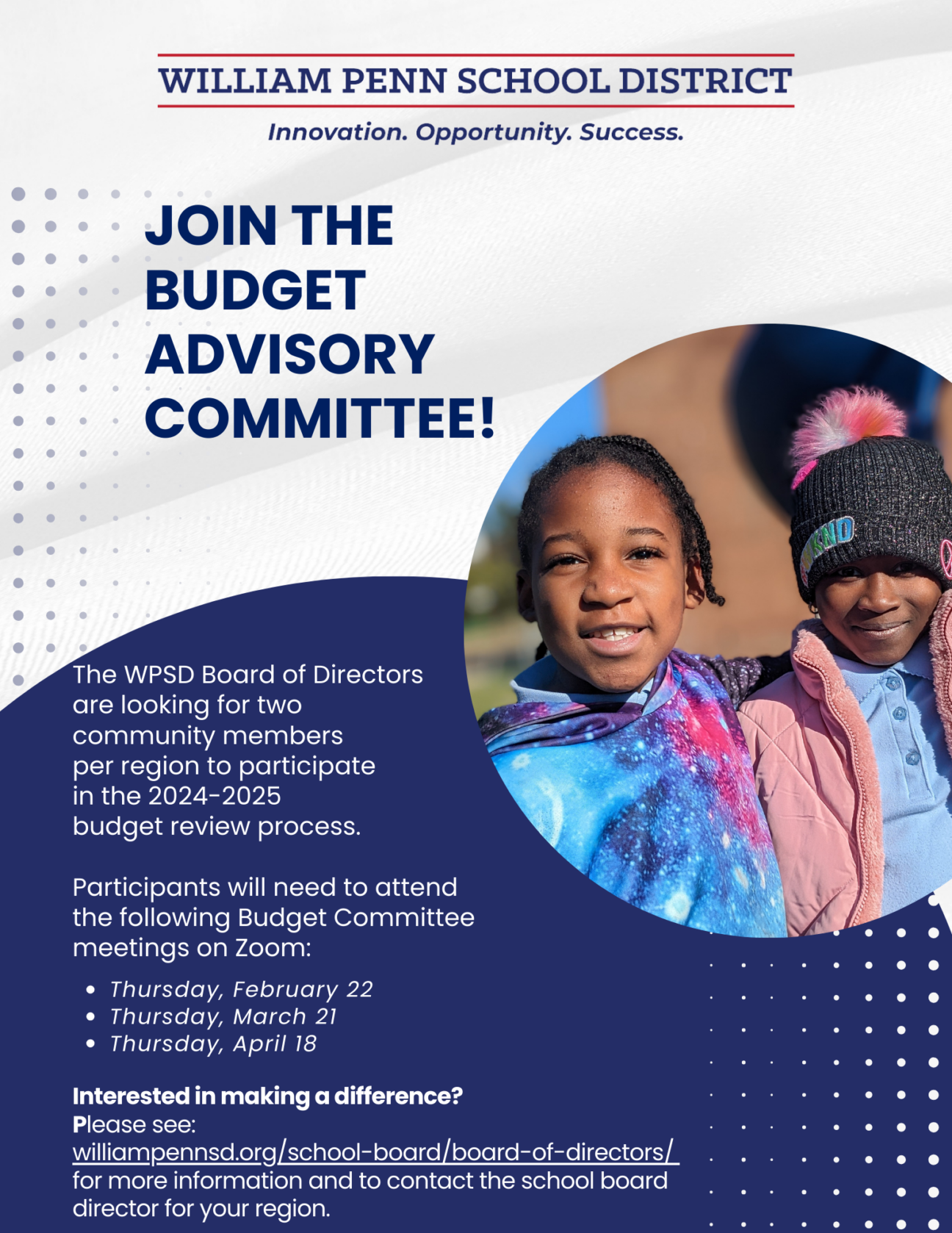 Join the Budget Advisory Committee! - WPSD