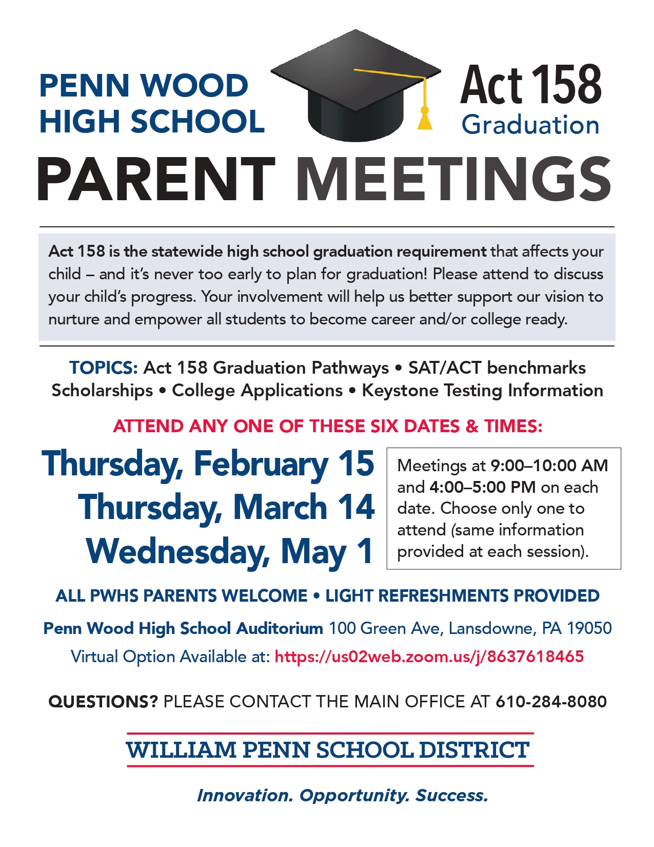 Important Parent Meeting about Graduation Requirements - WPSD