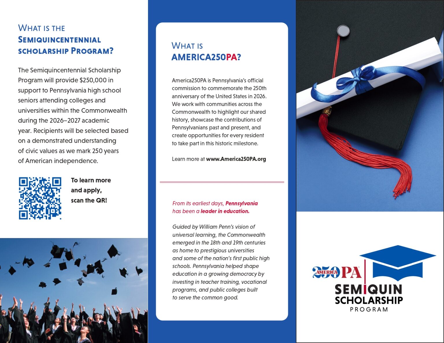 America250PA Launches $250,000 Scholarship Program for Pennsylvania ...